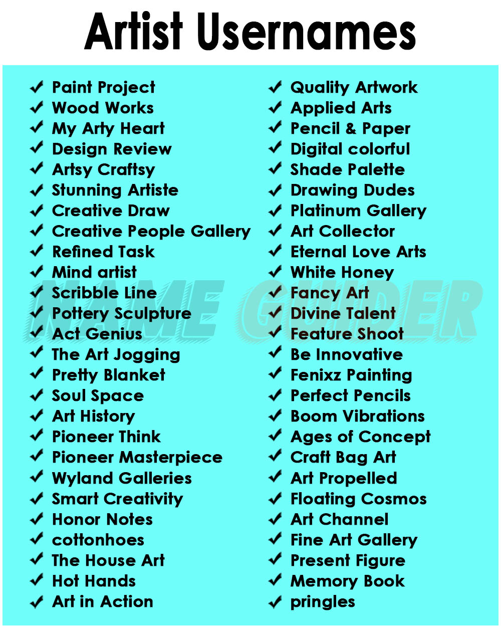 520+ Cool Art Names For Instagram | Name Guider 520+ Cool Art Names For Instagram | Name Guider